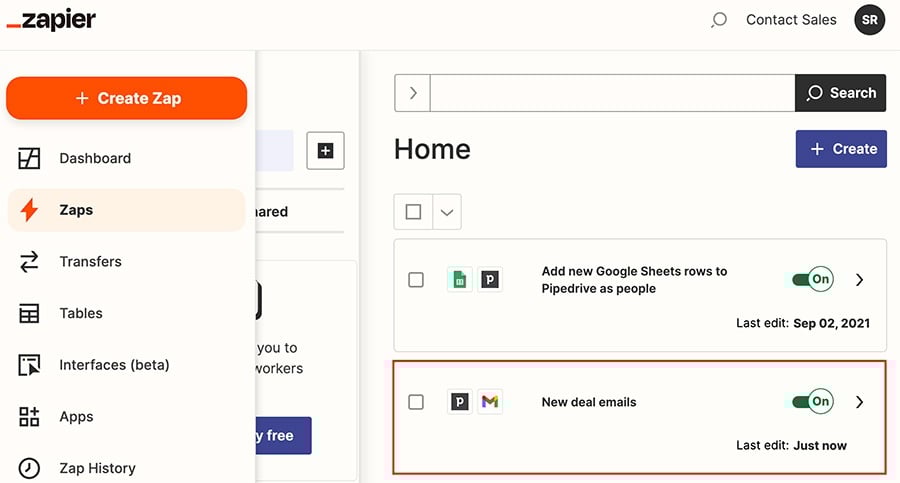 Zapier: Sending Gmail emails about new Pipedrive deals - Knowledge Base | Pipedrive